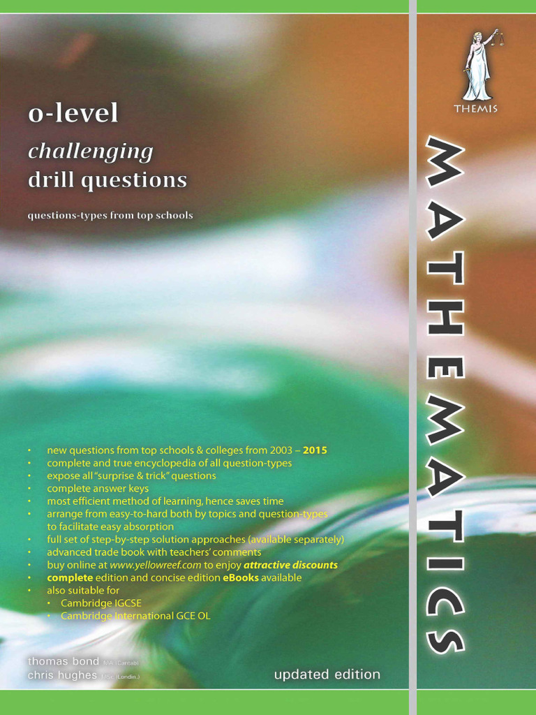 GCE O-Level Mathematics Challenging Drill Questions | PDF