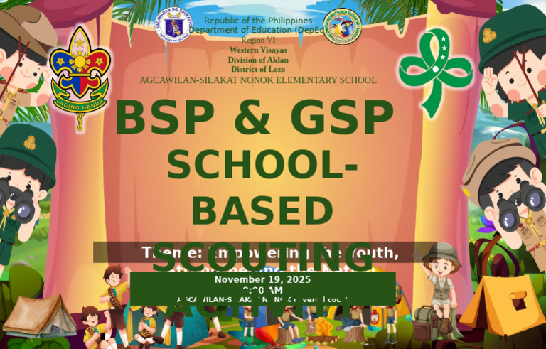 Tarpaulin or Tarpapel Layout Bsp&Gsp Investiture Ceremony - Copy | PDF