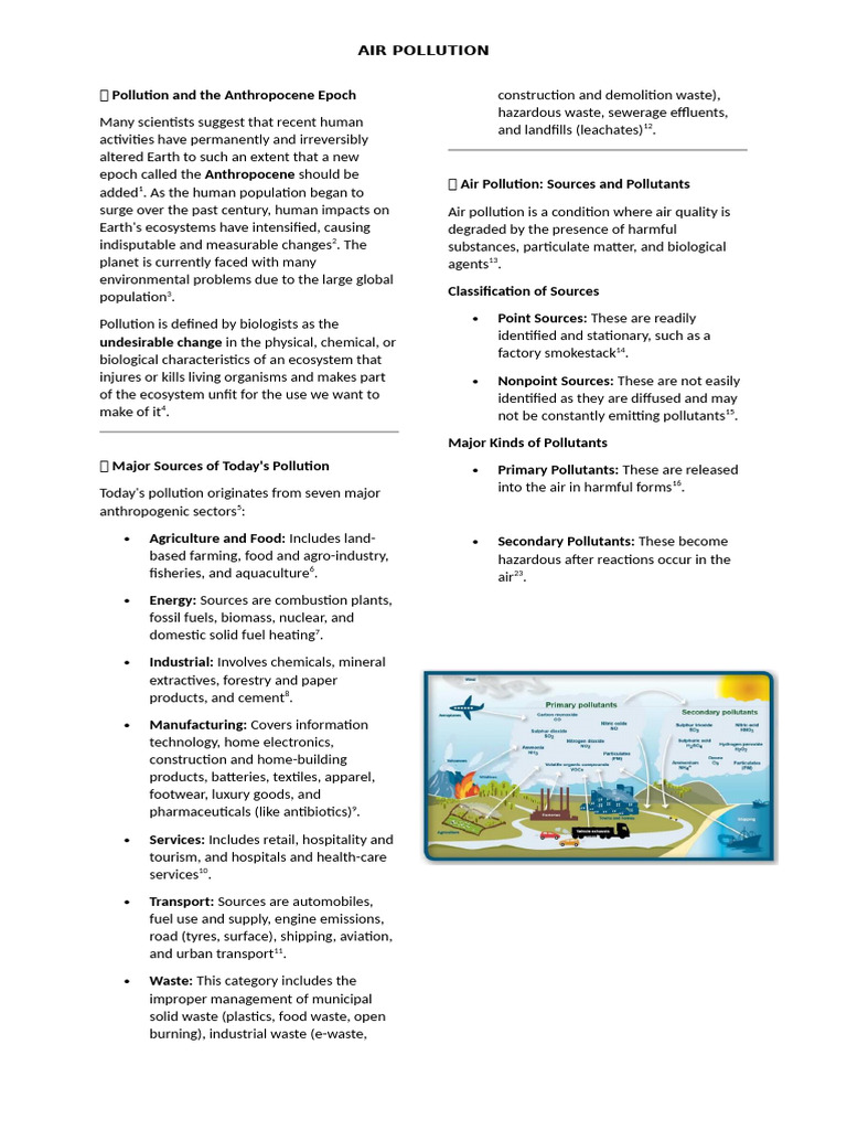 ? Pollution and The Anthropocene Epoch | PDF | Air Pollution | Pollution