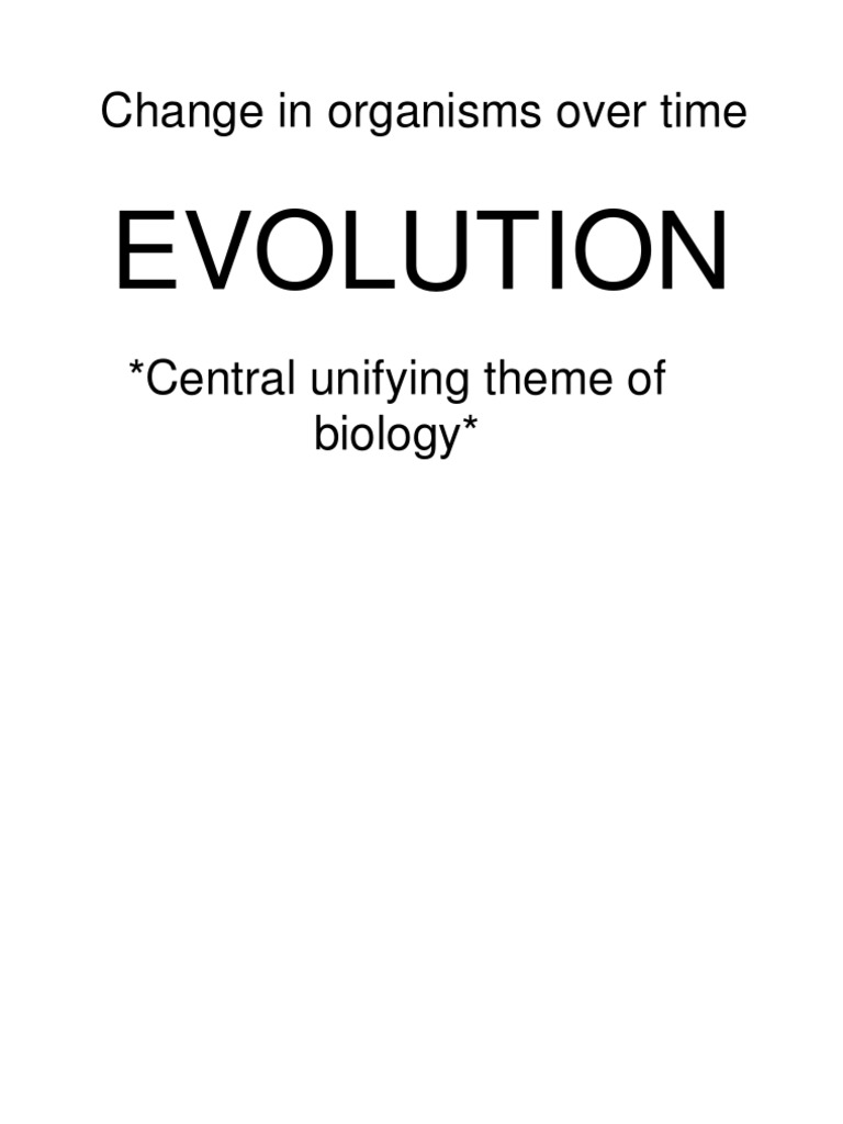 Change in Organisms Over Time: Evolution | PDF | Natural Selection ...