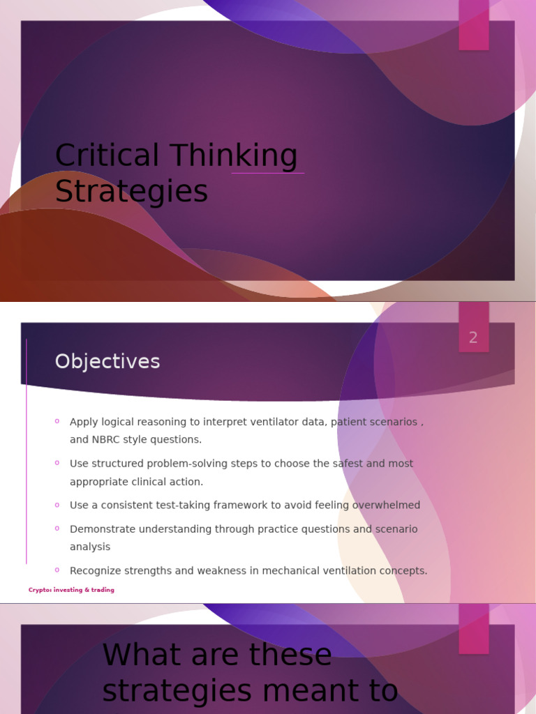Critical Thinking Strategies | PDF | Breathing | Respiratory System