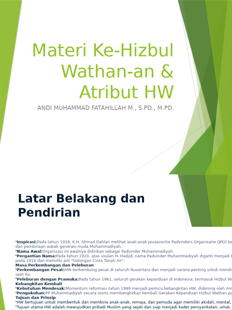 Materi Kehwan Dan Atribut HW Andi Muh Fatahillah M | PDF