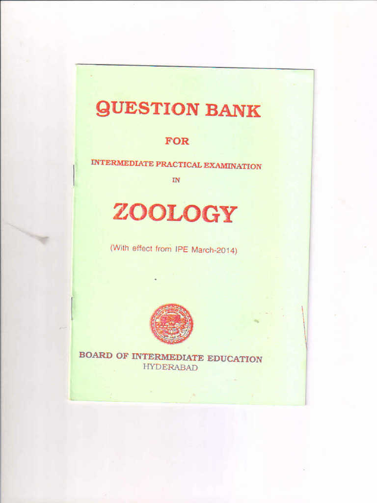 Zoology Question Bank | PDF