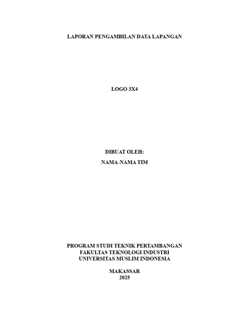 Format Laporan Kulap | PDF