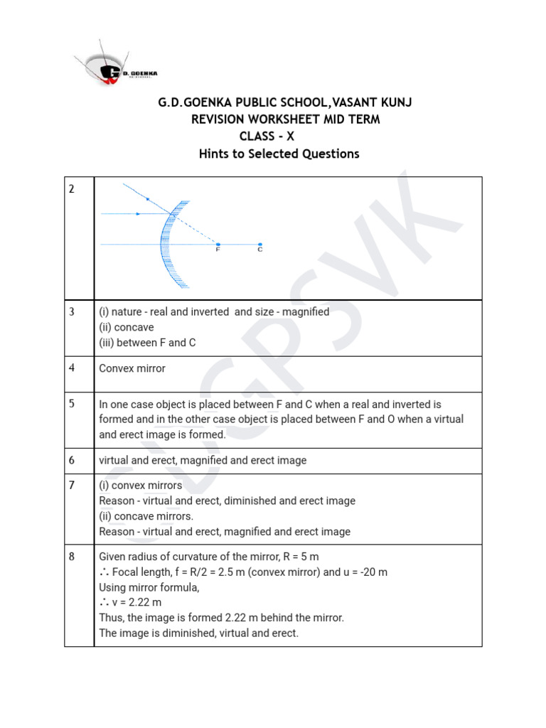Answering Scheme Mid Term Revision Worksheet. | PDF