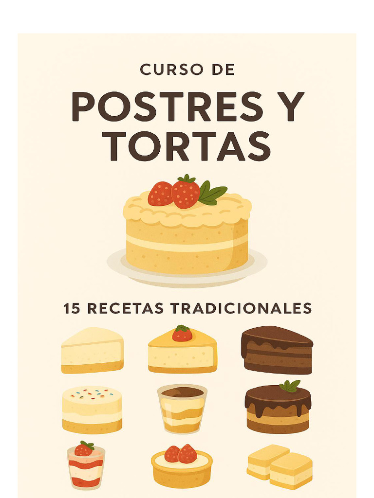 Curso Postres Tortas Ilustrado | PDF | Chocolate | Postres