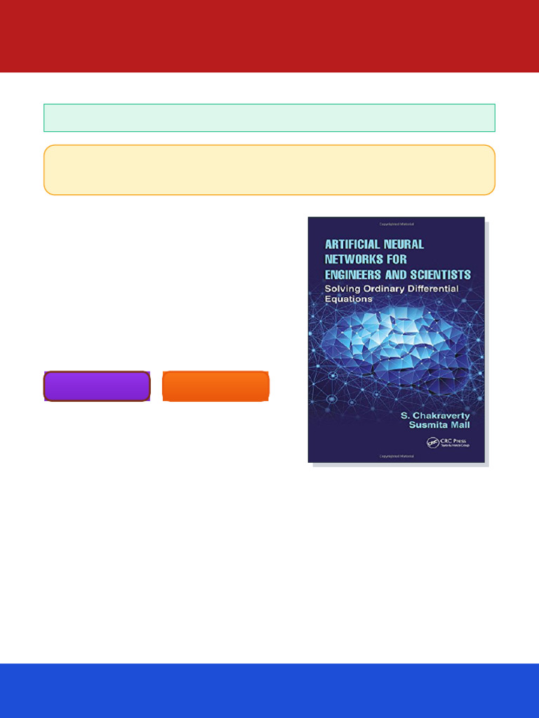Artificial Neural Networks for Engineers and Scientists: Solving ...