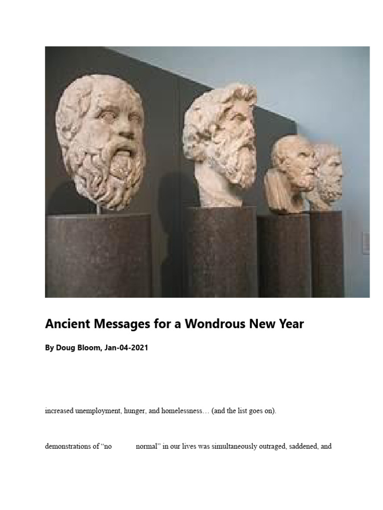 Ancient Messages for a Wondrous New Year Ws | PDF | Stoicism | Spirituality