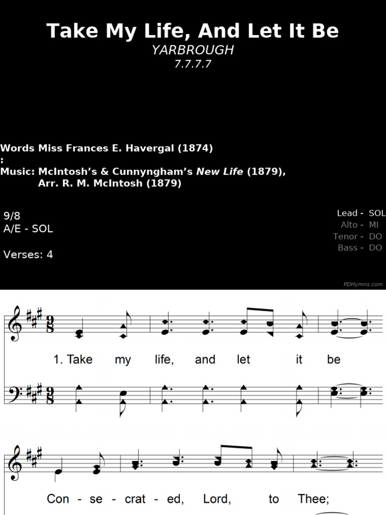 Take_My_Life_And_Let_It_Be_arr3 | PDF