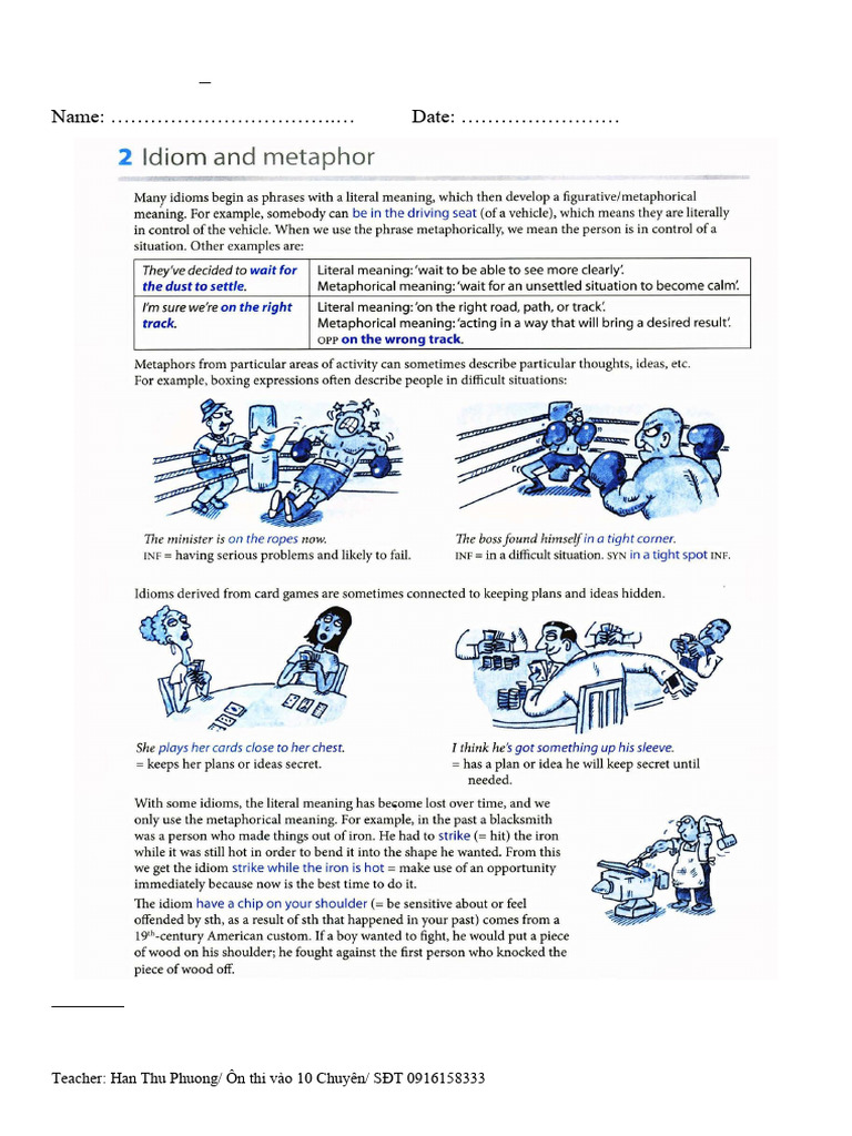 Idiom, Phrasal Verb, Collocation 2 Full V | PDF