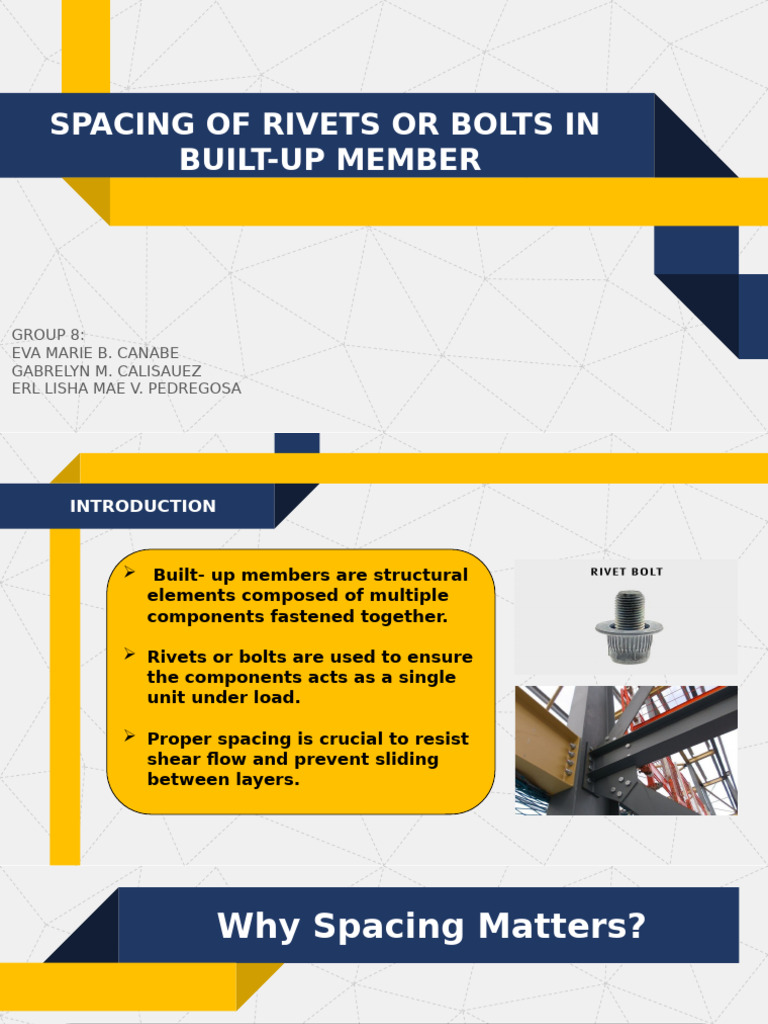 Rivet and Bolt Spacing in Built-Up Members | PDF | Strength Of ...