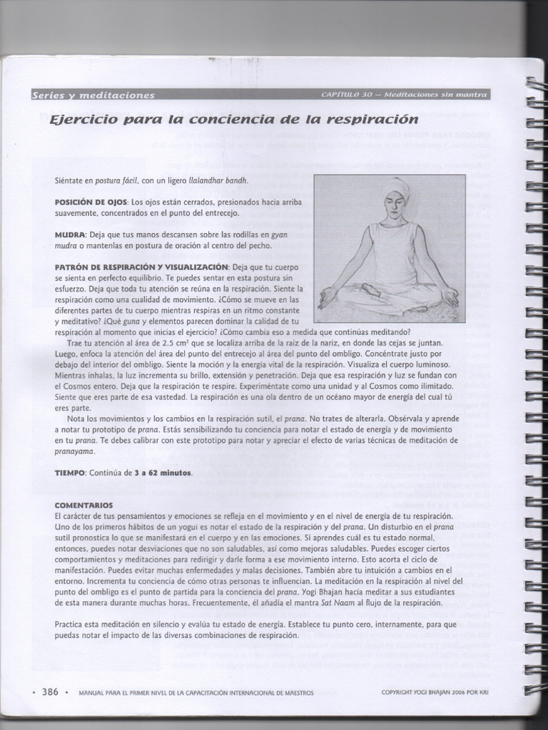 Ejercicio Para La Conciencia de La Respiración | PDF