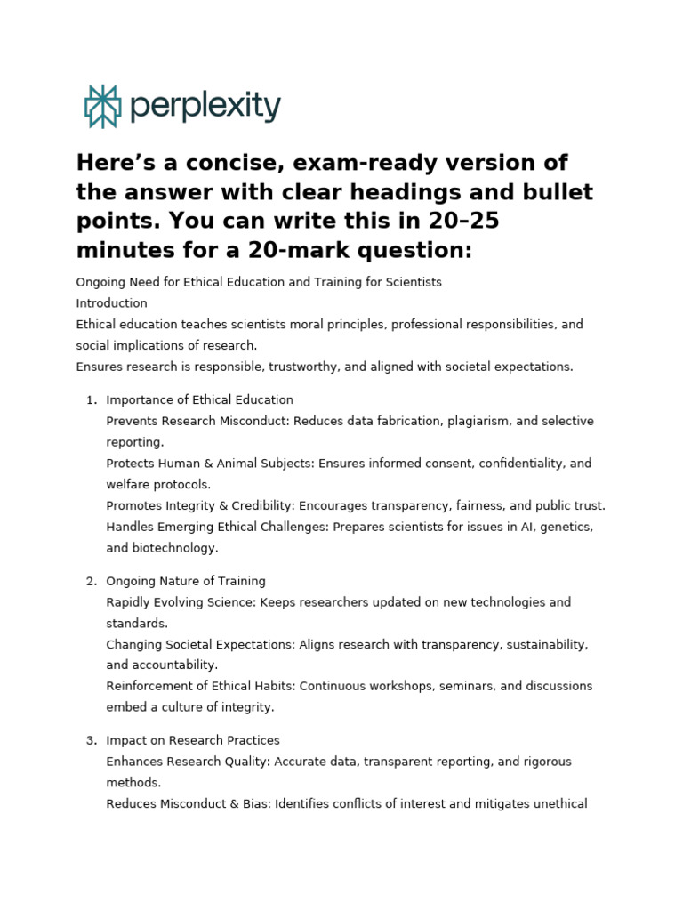 13, Evaluate The Ongoing Need For Ethical Education and Training For ...