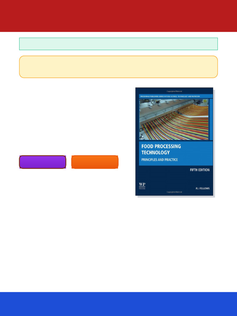Food Processing Technology: Principles and Practice 5th Edition P.J ...