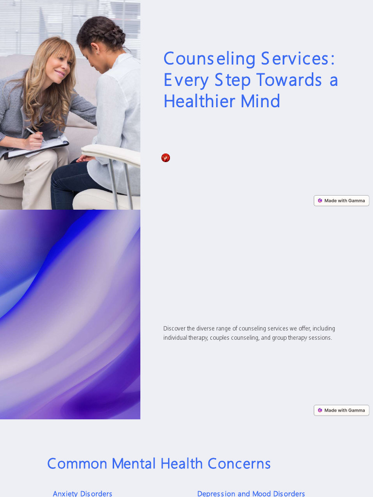 Counseling Services Every Step Towards A Healthier Mind | PDF ...