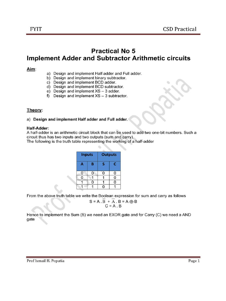 CSD Pratical 5 | PDF