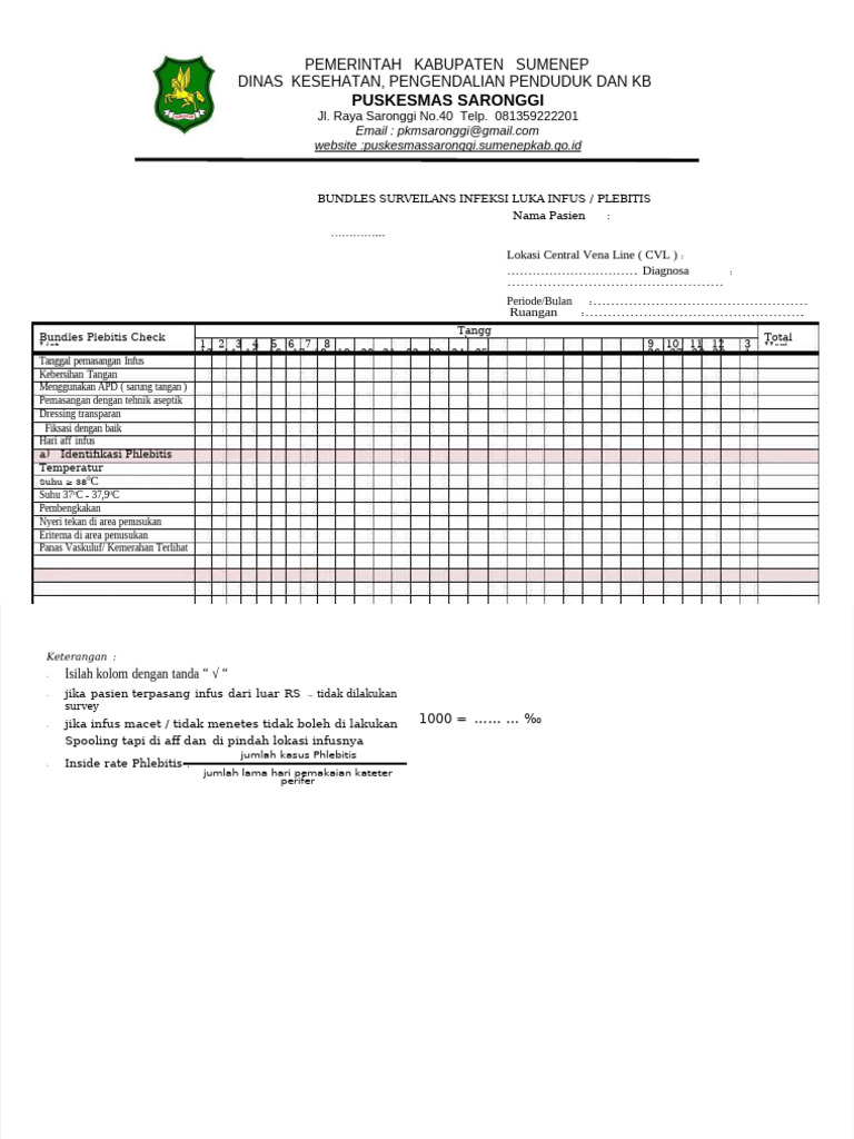 Panduan Bundles Surveilans Phlebitis | PDF