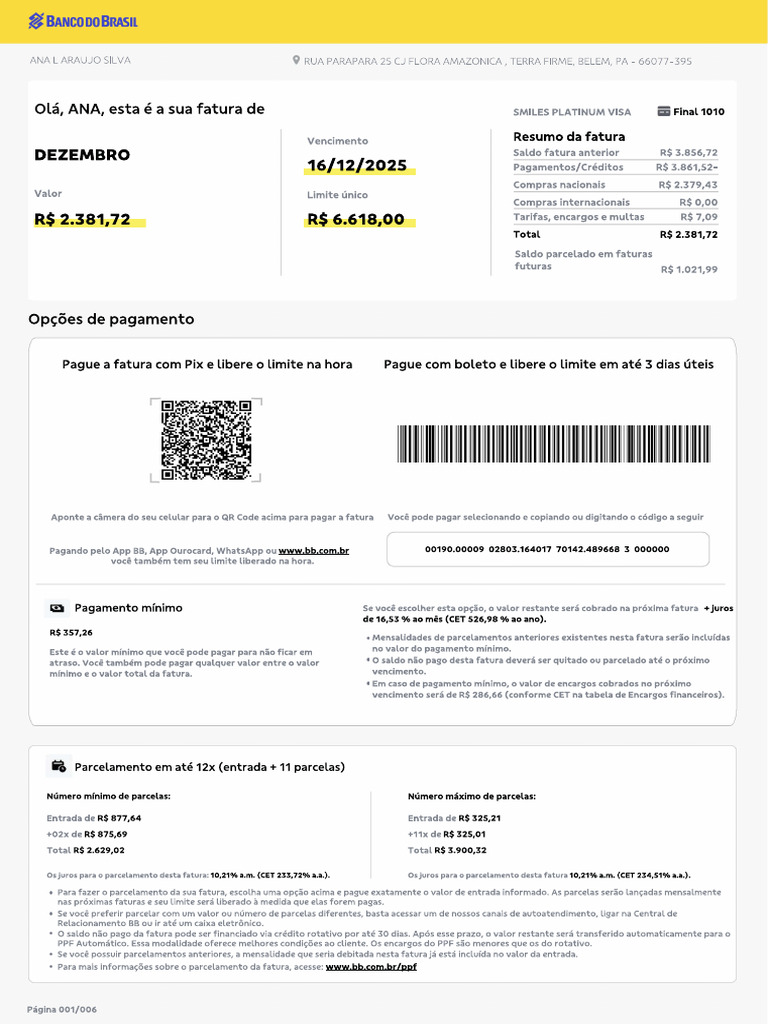 Fatura | PDF