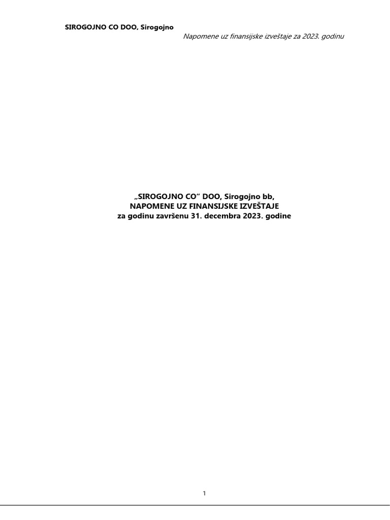 Napomene Za 2023. Godinu - Potpis | PDF