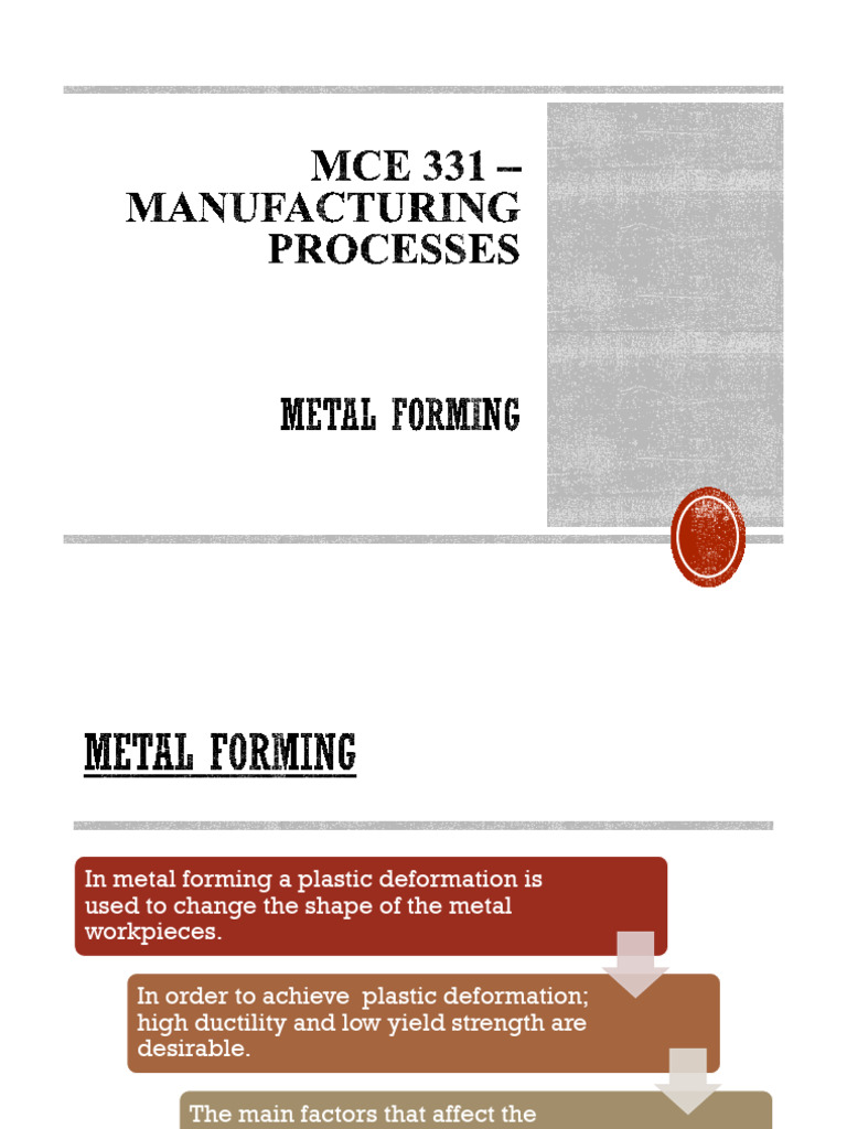 Metal Forming Processes Overview | PDF | Deformation (Engineering ...