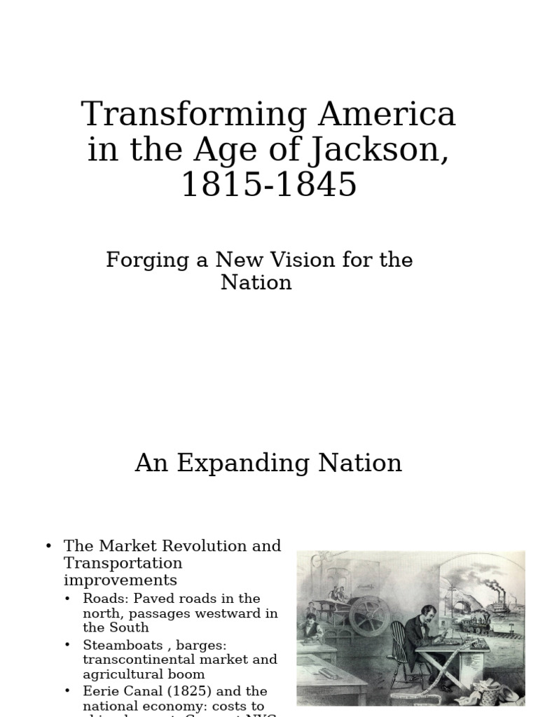 HIS 201 Transforming America 1815 To 1845 | PDF | Whig Party (United ...