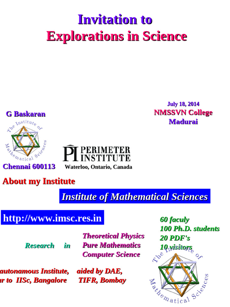 G.baskaran Talk | PDF | Biology | Universe