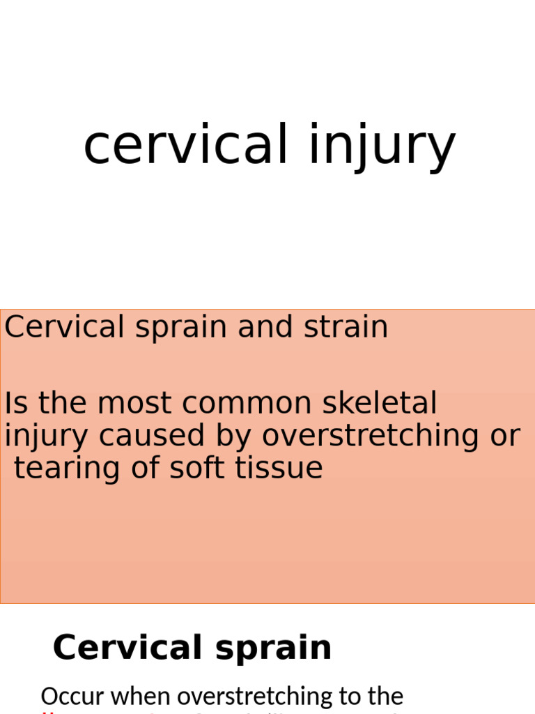 2 - Cervical Sprain and Strain | PDF