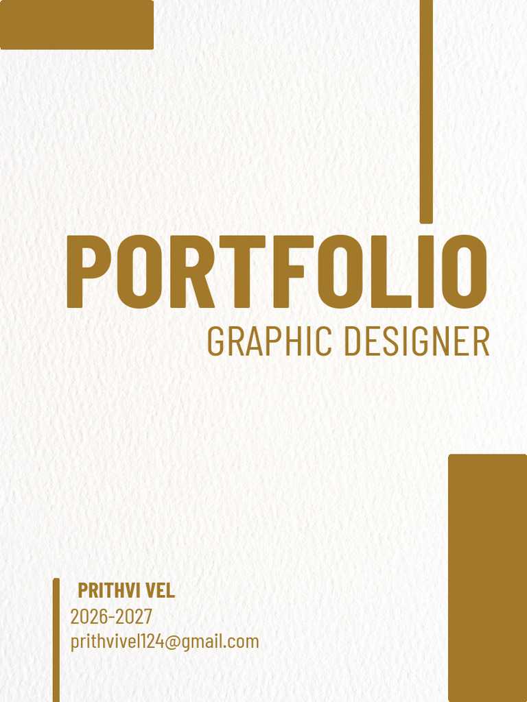 Brown and White Simple Portfolio Cover Page A4 | PDF