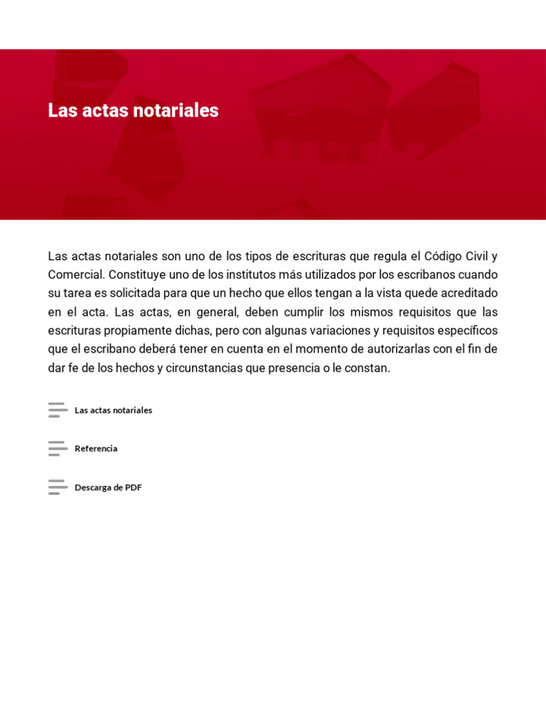 Las Actas Notariales | PDF | Ley común | Derecho Civil (Common Law)