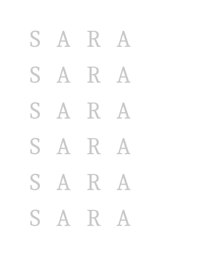 SARA Tracing Repetitions | PDF