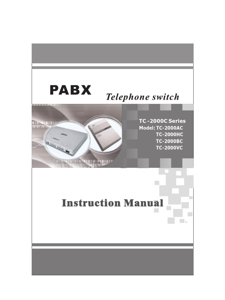 110510TC-2000C PABX Manual (C... | PDF | Ac Power Plugs And Sockets ...