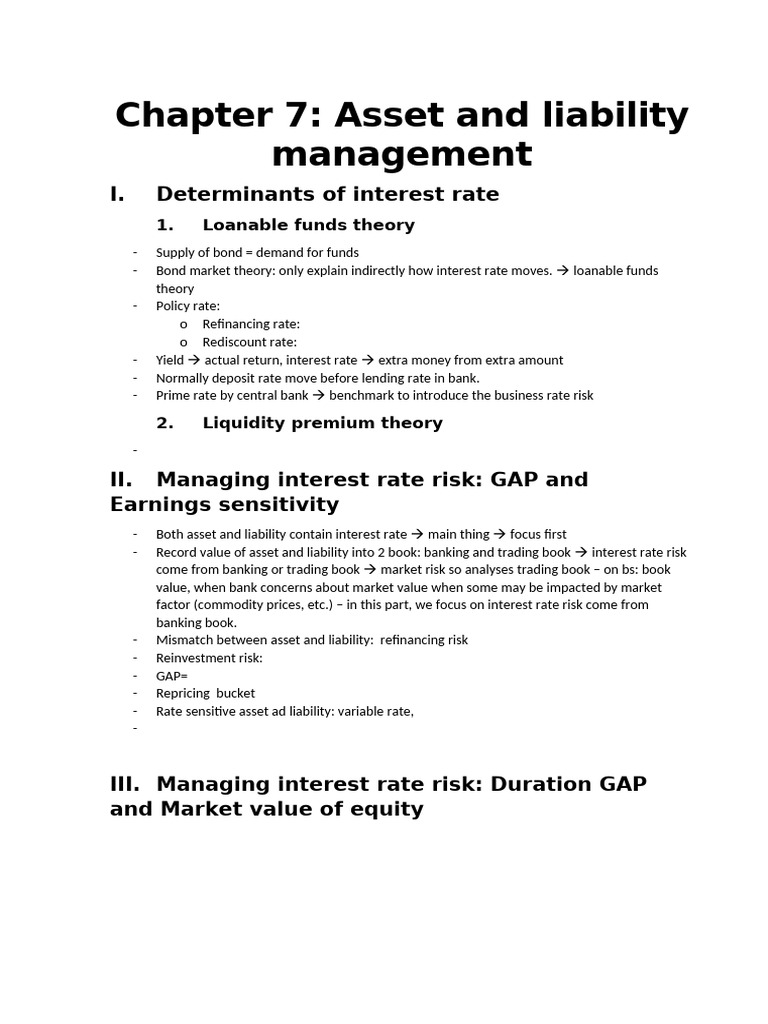 Interest Rate Risk Management Strategies | PDF