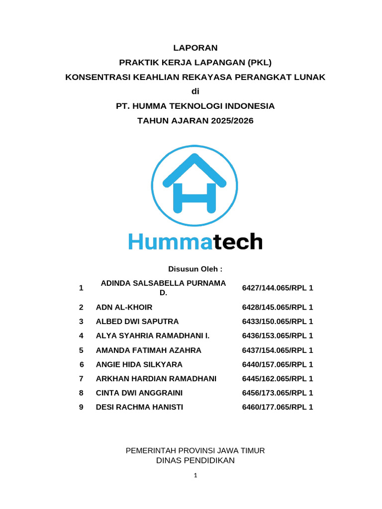 Laporan PKL Rekayasa Perangkat Lunak | PDF