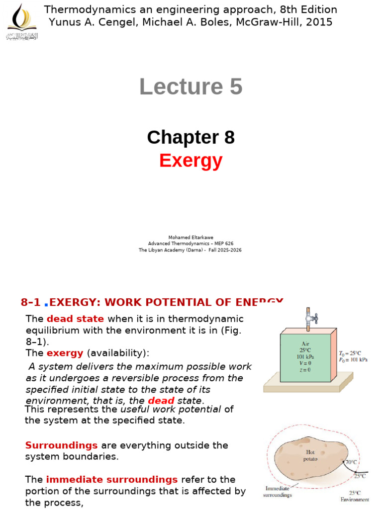 Understanding Exergy in Thermodynamics | PDF | Exergy | Thermodynamics
