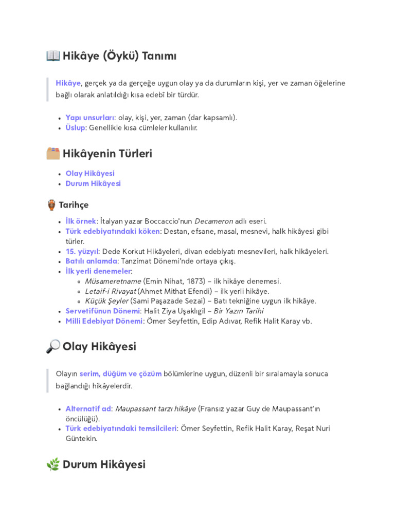 Turkish Short Story - Definition, Types, History | PDF