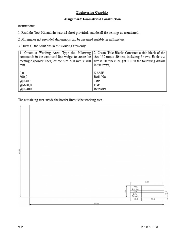 Assignment Geometrical Construction | PDF