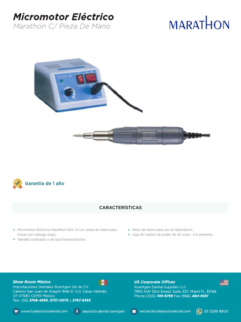 Micromotor Marathon Con Pieza de Mano | PDF