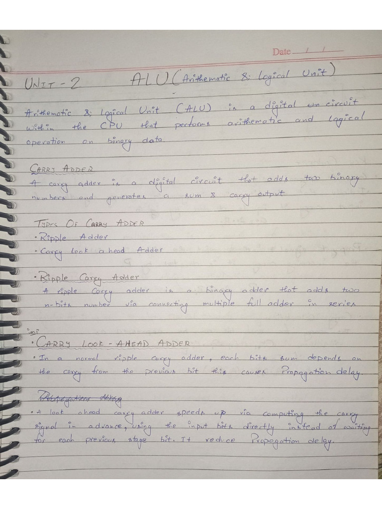 Coa Unit 2 Notes | PDF