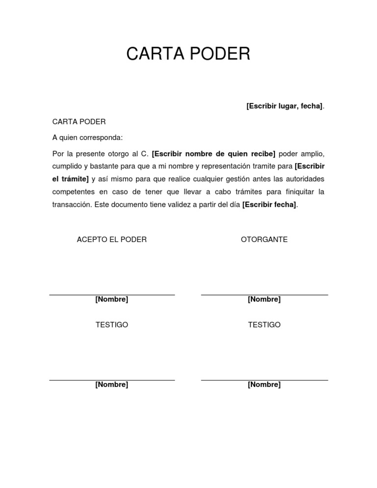 Carta Poder