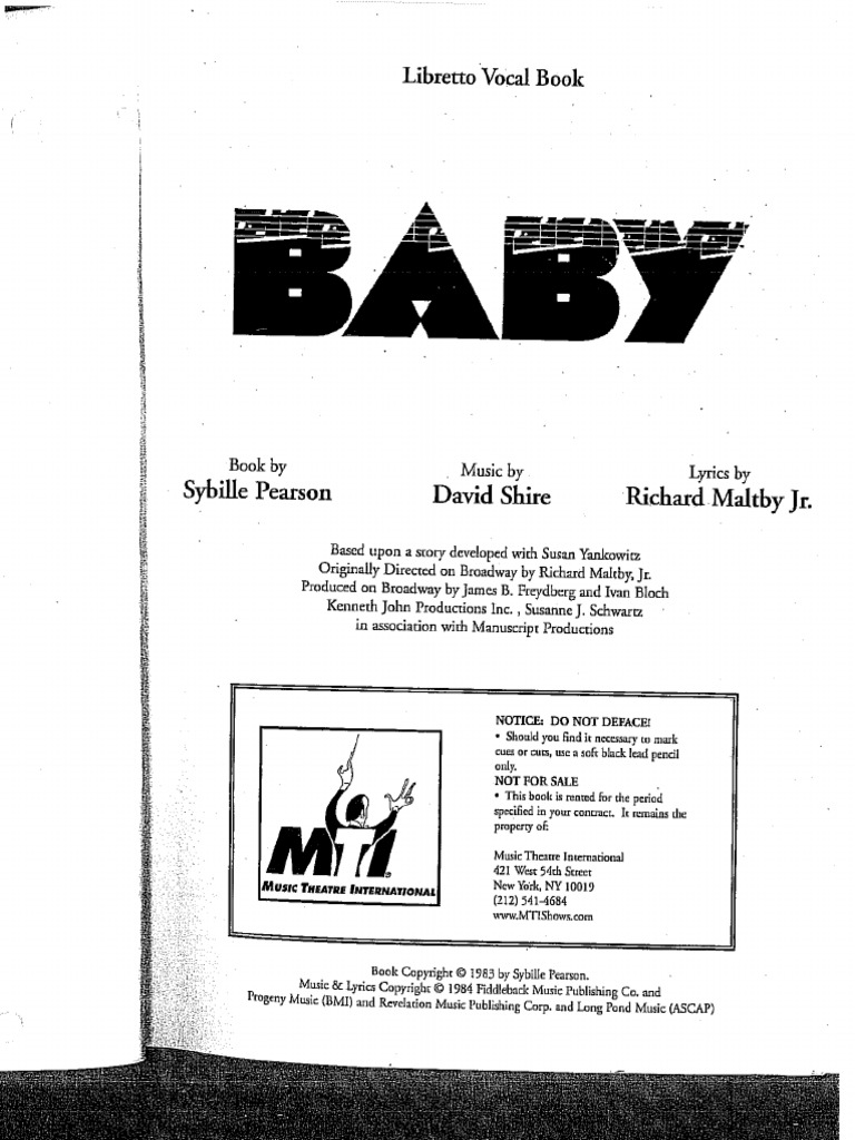 Baby-Script & Vocal Book | PDF