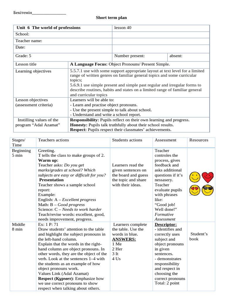 LP Eng Plus 5 MSA Term 2 | PDF | English Language | Question