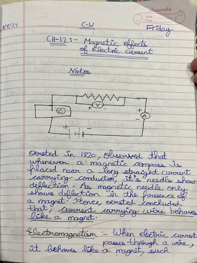 Ch-Magnetic Effect of Electric Current | PDF