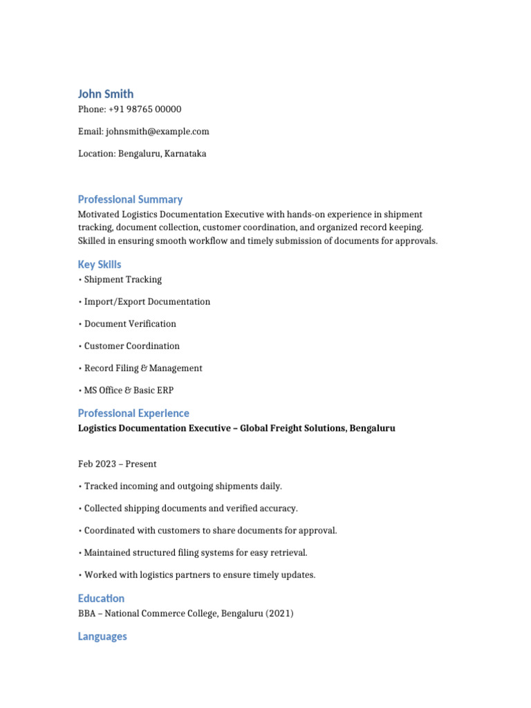 Dummy Resume John Smith | PDF