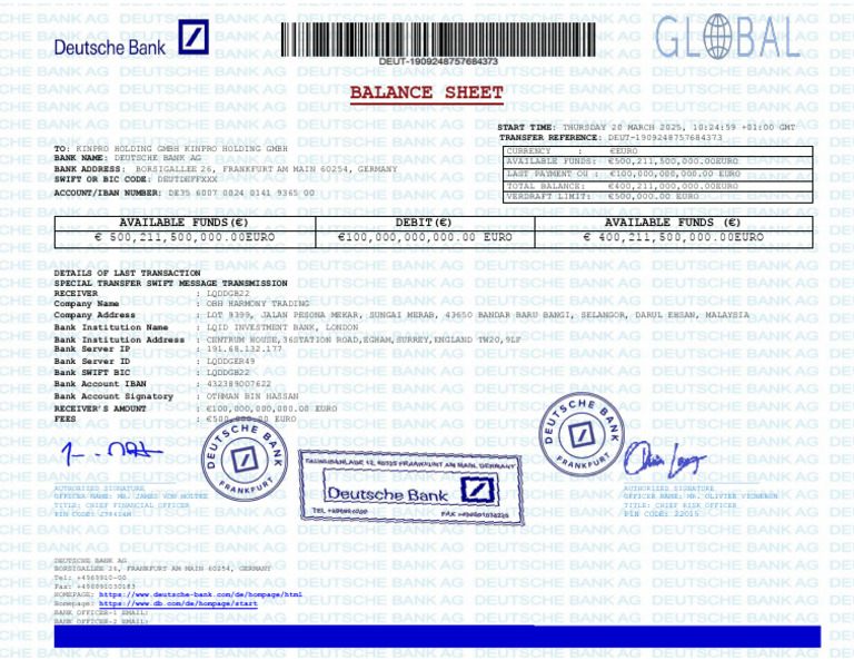 Deutsche Bank Balance Sheet Overview | PDF | Personal Finance | Banking ...