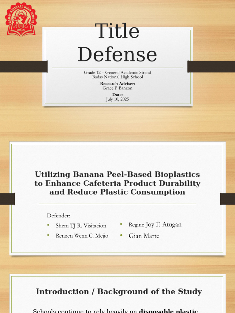 Title Defense (Autosaved) | PDF