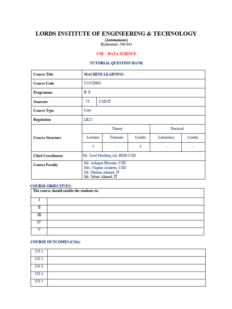 Machine Learning Tutorial Question Bank | PDF | Cluster Analysis ...