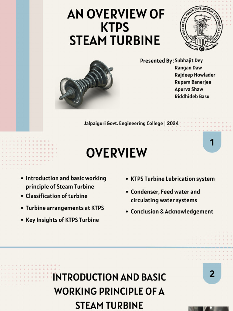 Ktps Steam Turbine Project 2 | PDF