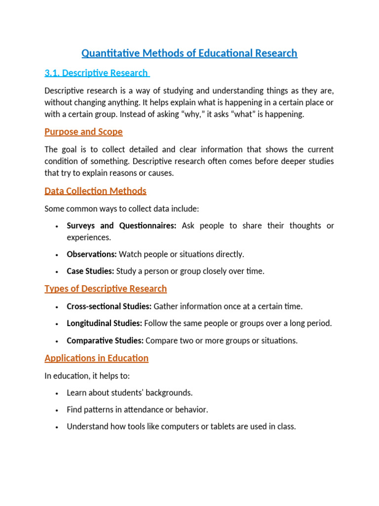 Educational Research Methods Explained | PDF | Teachers | Design Of ...