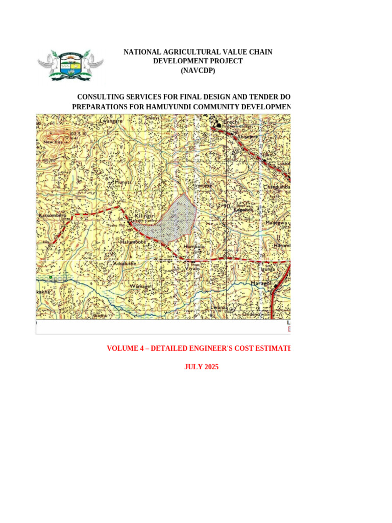 NAVCDP Design & Tender Cost Estimates | PDF