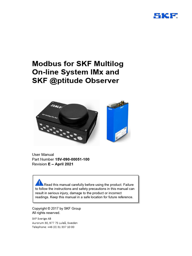 SKF Multilog IMx Modbus User Manual | PDF | Transmission Control ...